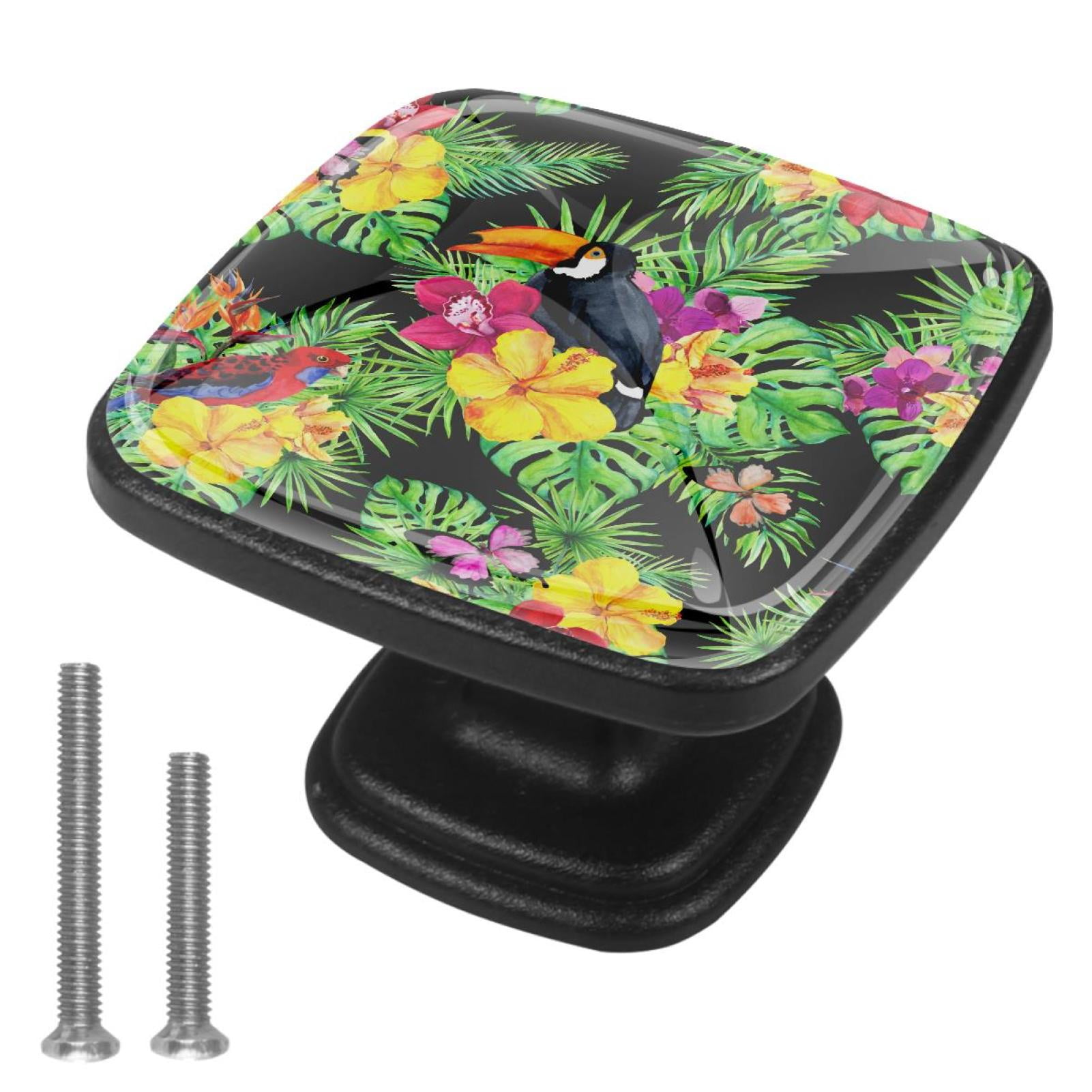 4 Pcs Cabinet Handle Drawer Pulls Exotic Island Tropical Knobs with ...