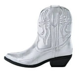 Soda Women Cowgirl Cowboy Western Stitched Ankle Boots Pointed Toe ...