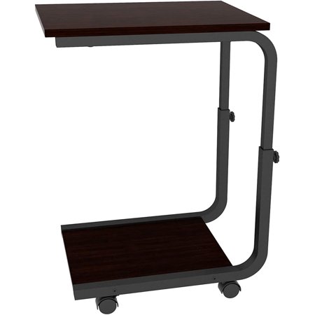 Side Table, Mobile End Table Couch Table with Metal Frame Coffee Table ...