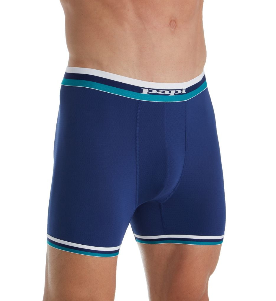 Men's Papi 626705 Retro Original Modern Fit Mesh Boxer Brief (Blue ...