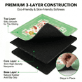 Green Mahjong Mat with Carry Bag, 32.4x32.4 Inch Non-Slip Neoprene ...