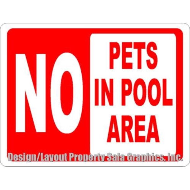 No Pets in Pool Area Sign - Walmart.com