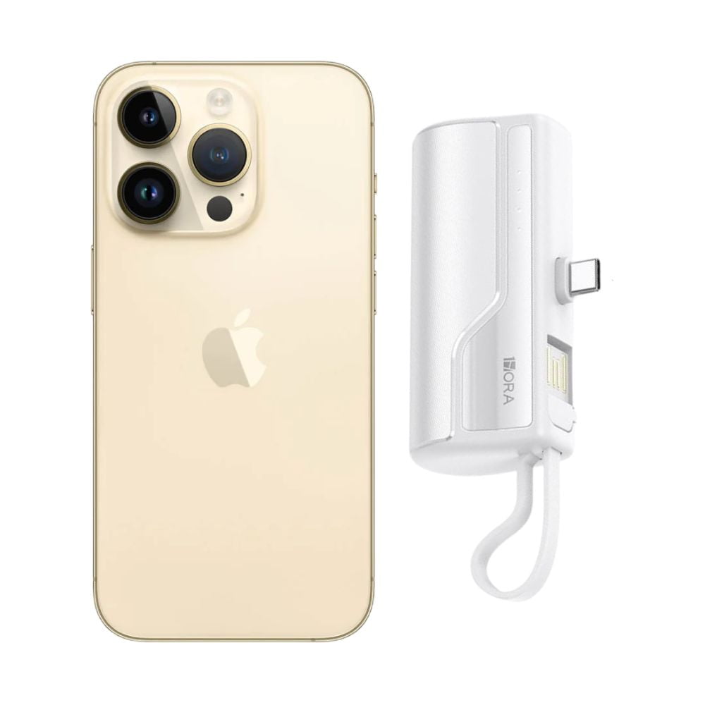 iPhone 14 Pro Max 128GB Dorado E-SIM Reacondicionado más Mini Power ...