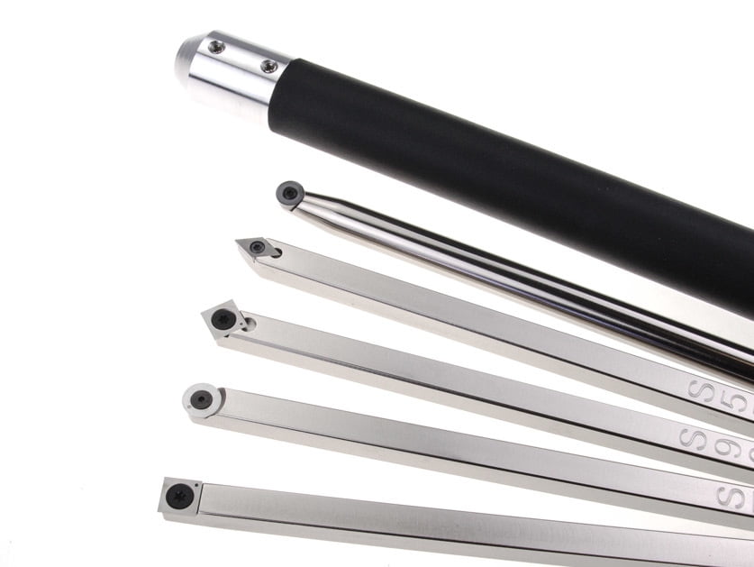 5 Tool Set Carbide Tipped Simple Woodturning Tools with Interchangeable ...