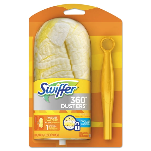 Swiffer 360 Dusters Short Handle Starter Kit 1 Count - Walmart.com ...