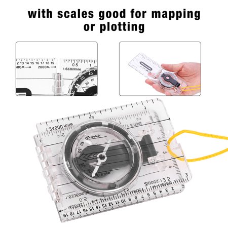 VGEBY Compass Map Scale Ruler, Lightweight Transparent Acrylic Mapping ...