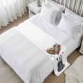 Abstract Panda Bed Runner King Size Colored Heart Paint Red Blue Yellow ...