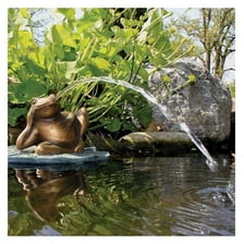 Elegant Verdigris Koi Decorative Pond Statuary Fountain Spitter ...