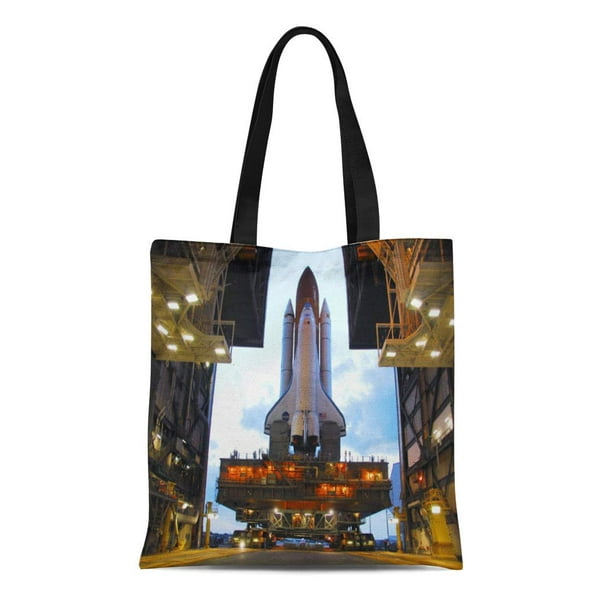 JSDART Canvas Tote Bag Astronaut Space Shuttle Discovery Earth Stars ...