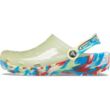 Crocs Unisex Men's and Women's Classic Translucent Clog, Sulphur/Multi ...