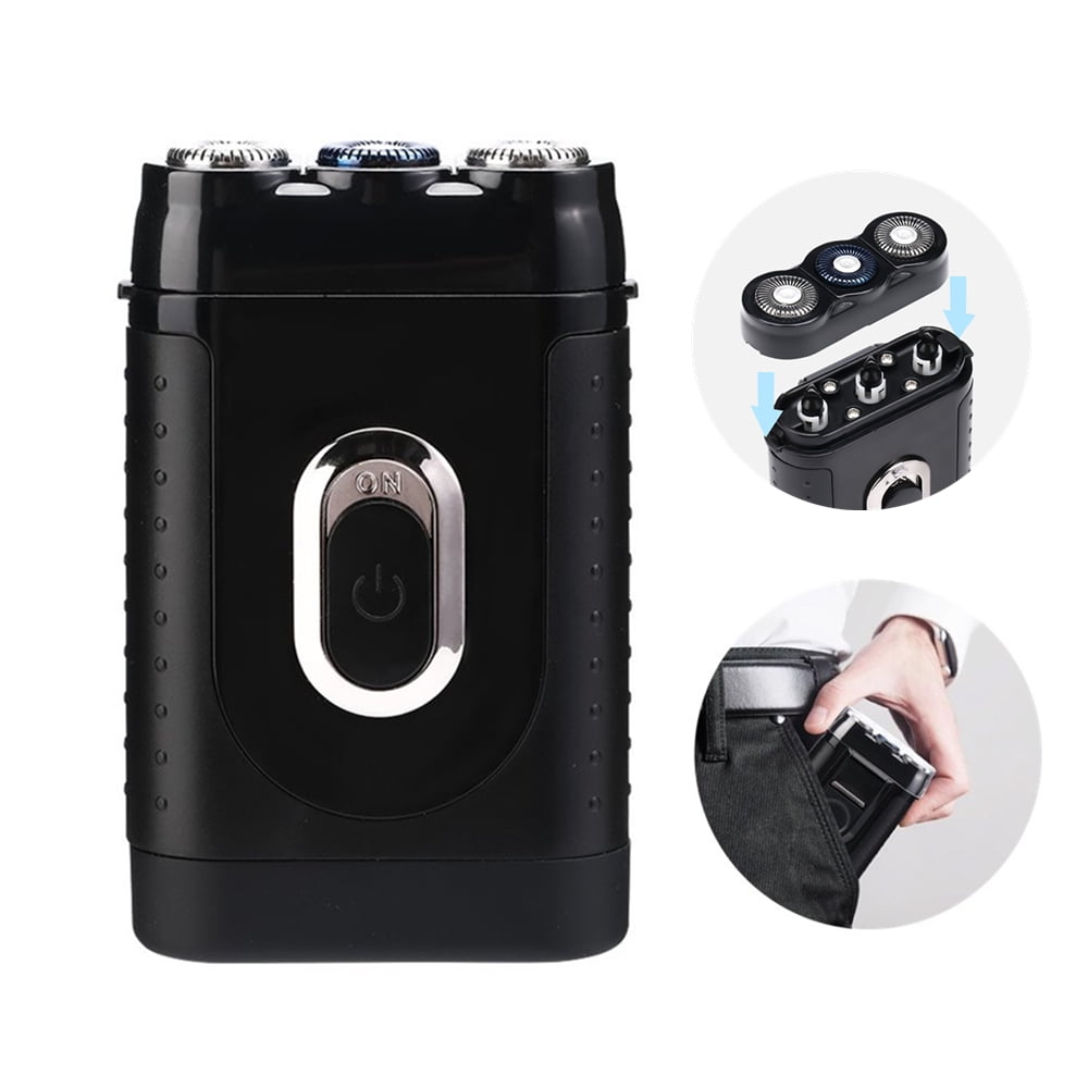 Electric Razors for Men, Portable Mustache and Beard Rotary Shaver ...
