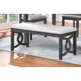 New Classic Furniture Gia 46" Solid Wood and Polyester Bench in Gray ...