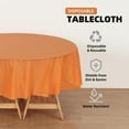 XUERUI-12-Pack Orange Plastic Tablecloths – 84 Inch Round Disposable ...