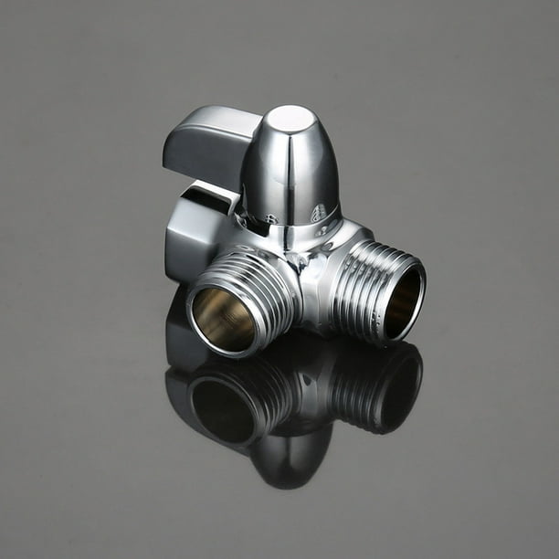 NETSENG Shower Arm Diverter Valve, Shower Head Splitter 2 Way, Chrome ...