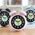 ANXPTIME Vintage Metal Alarm Clock Green Fluorescent Dials with Back ...