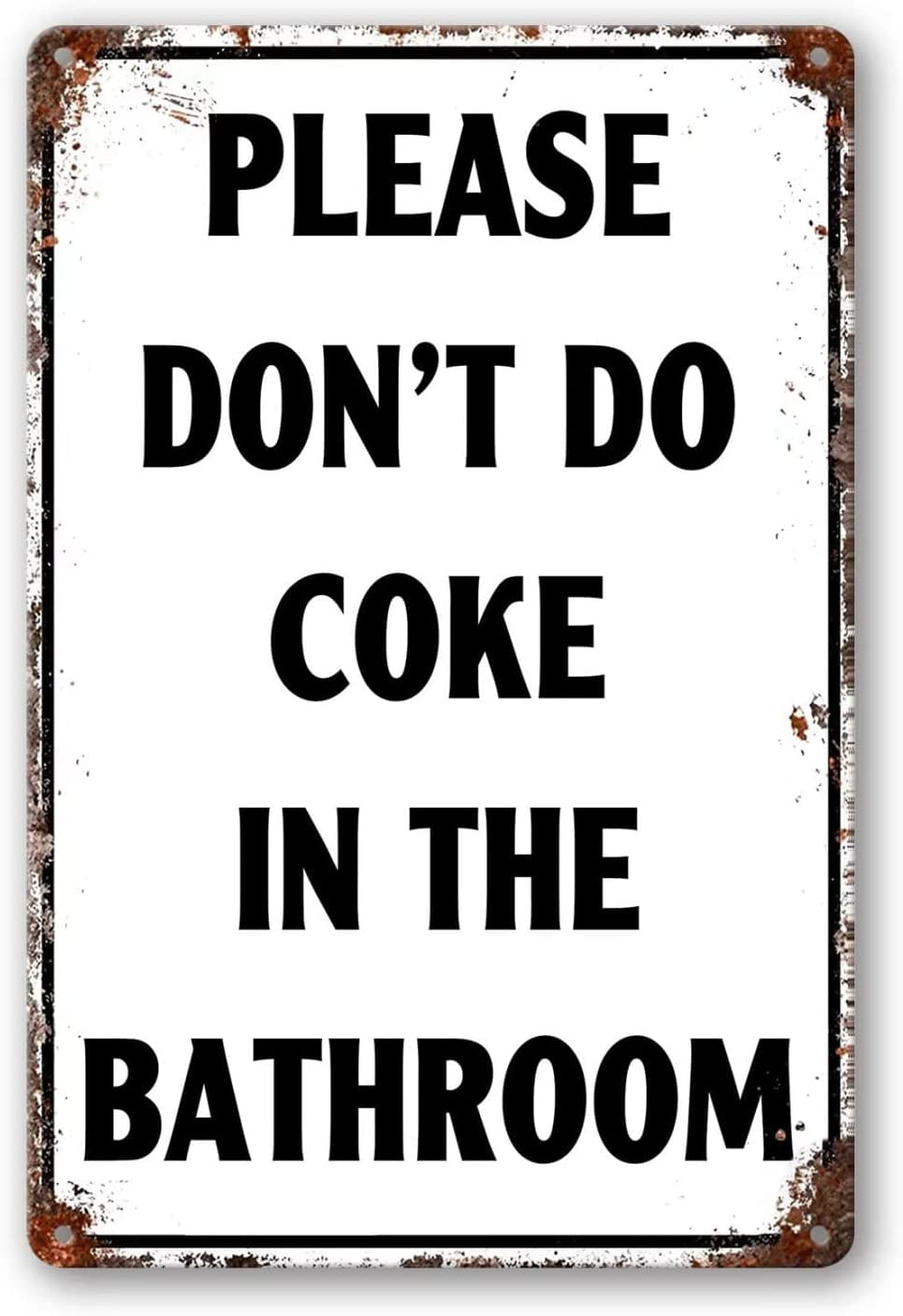 Vintage Tin Sign Funny Bar Sign Wall Decor, Bathroom Sign Funny Room ...