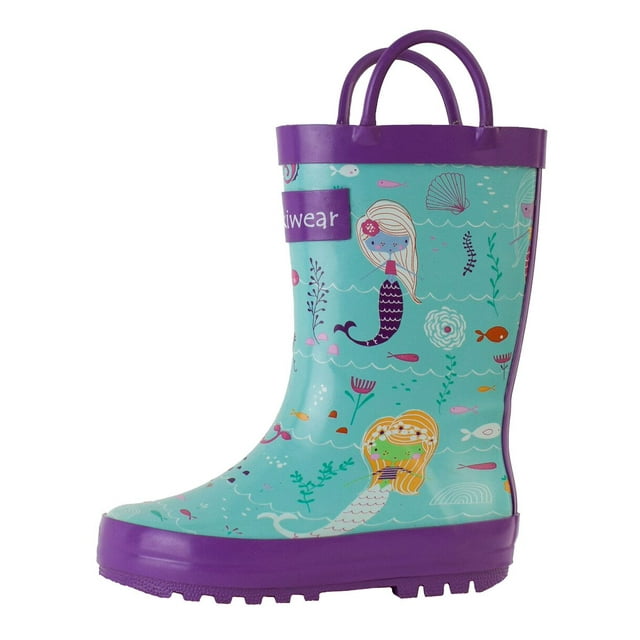Oakiwear Kids Rain Boots For Boys Girls Toddlers Children, Mermaids ...