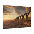 Beach Sunset Huts Sandy Seaside Canvas Gallery Art Coastal - Walmart.com