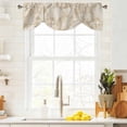 Beige Coastal Tie Up Valance Curtains Nautical Starfish Seahorse Coral ...