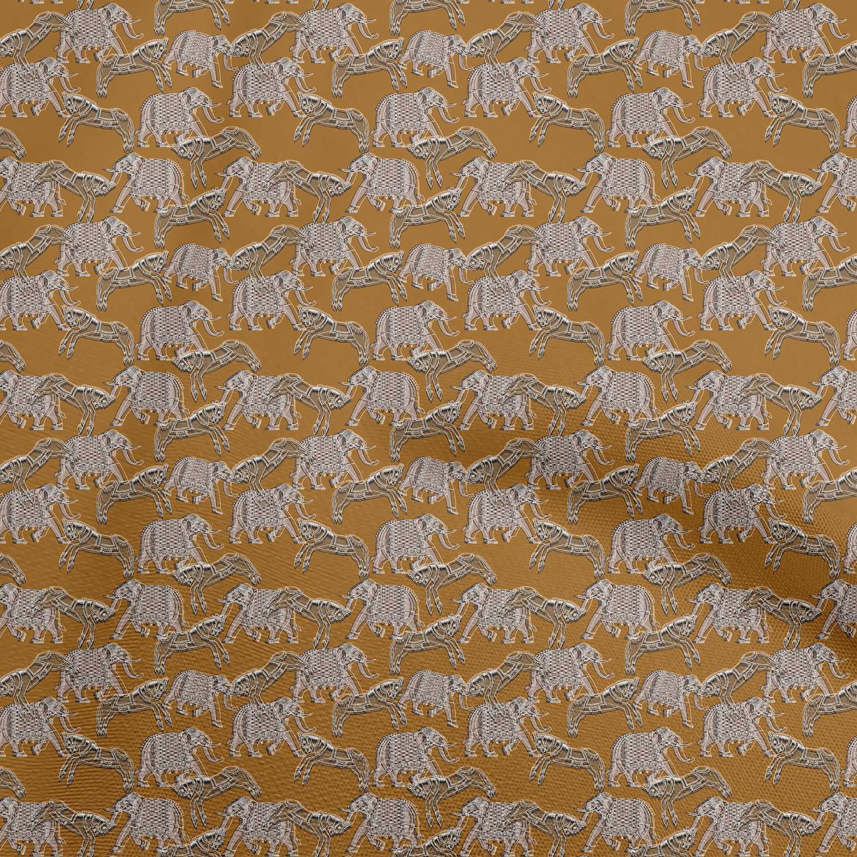 oneOone Cotton Jersey Rust Brown Fabric Elephant Sewing Craft Projects ...