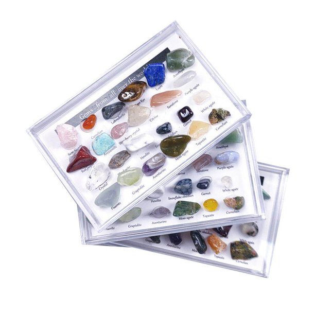 kurtrusly 24 Pieces Rock and Mineral collection box for kids ...