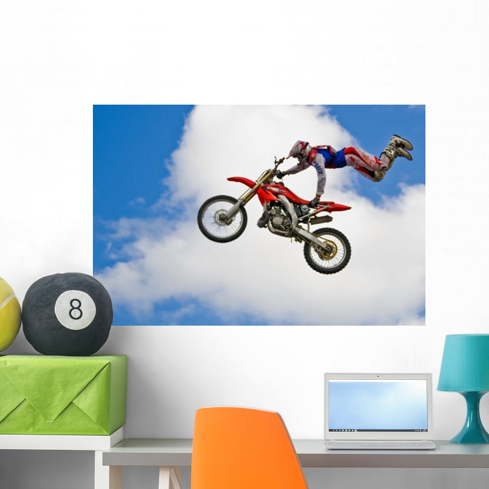 Motocross Freestyle Wall Mural by Wallmonkeys Peel and Stick Graphic ...