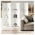 Wood Room Divider 6 Panel 67" Tall Privacy Screen with 3 Shelves ...