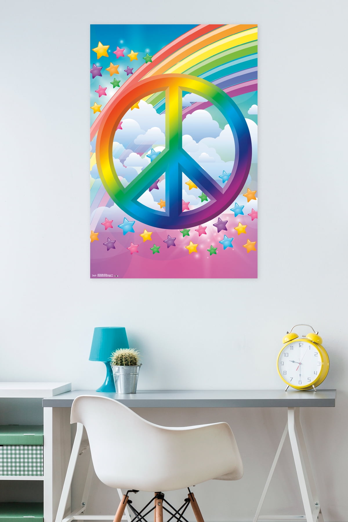 Peace Sign - Rainbows Wall Poster, 22.375" x 34" - Walmart.com