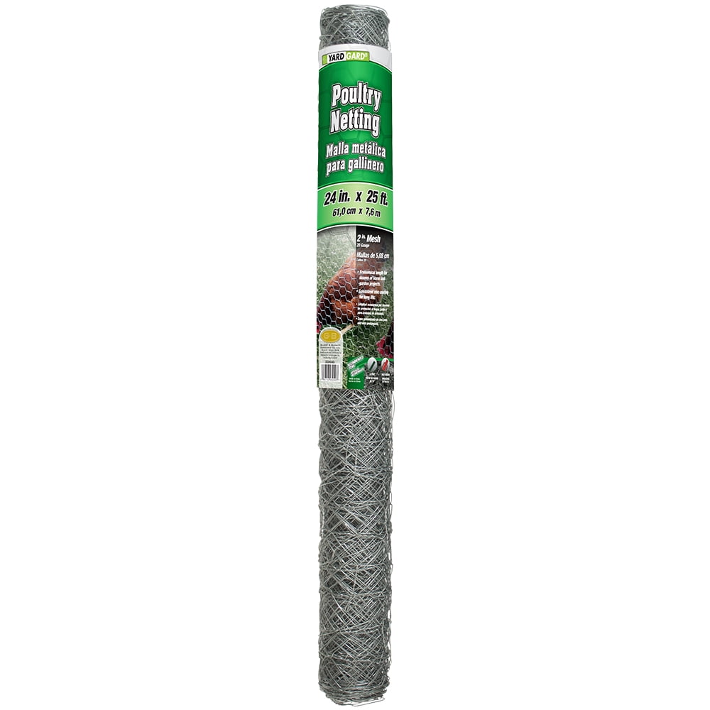 YARDGARD 2 Foot X 25 Foot 2 Inch Mesh Poultry Netting - Walmart.com