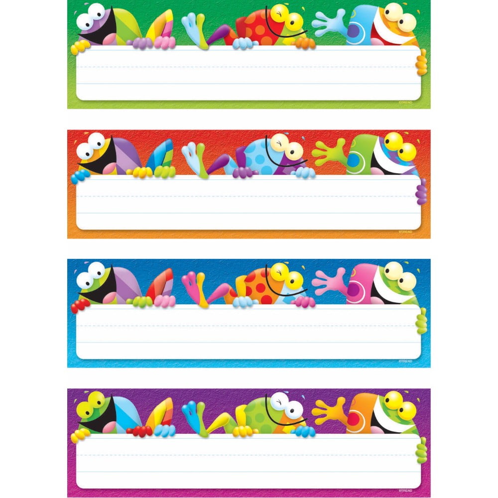 Trend Enterprises Frog-Tastic Desk Topper Nameplate Variety Pack ...