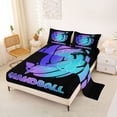 Castle Fairy Neon Handball Bed Sheets 4-Piece, Gradient Sport Ball Full ...