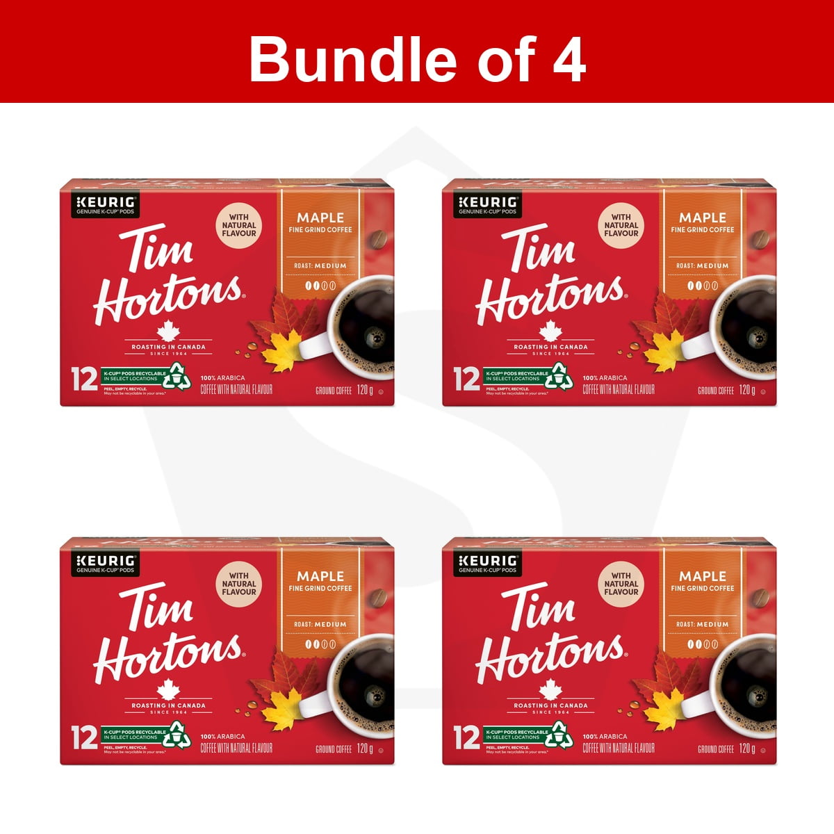 Click here for Bundle Of 4 - Tim Hortons Maple Coffee  Single Ser... prices