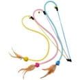 3 Pack Interactive Cats Toy Wand Elastic Net Tube with Feathered Tip ...