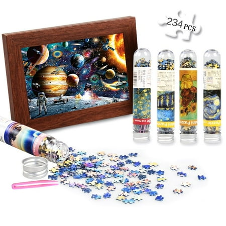 adult puzzle educational toys 234 pieces landscape puzzle mini tube ...