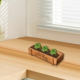 JGJJUGN Wood Planter Box, Rectangle Succulent Plant Pot, Storage Box ...