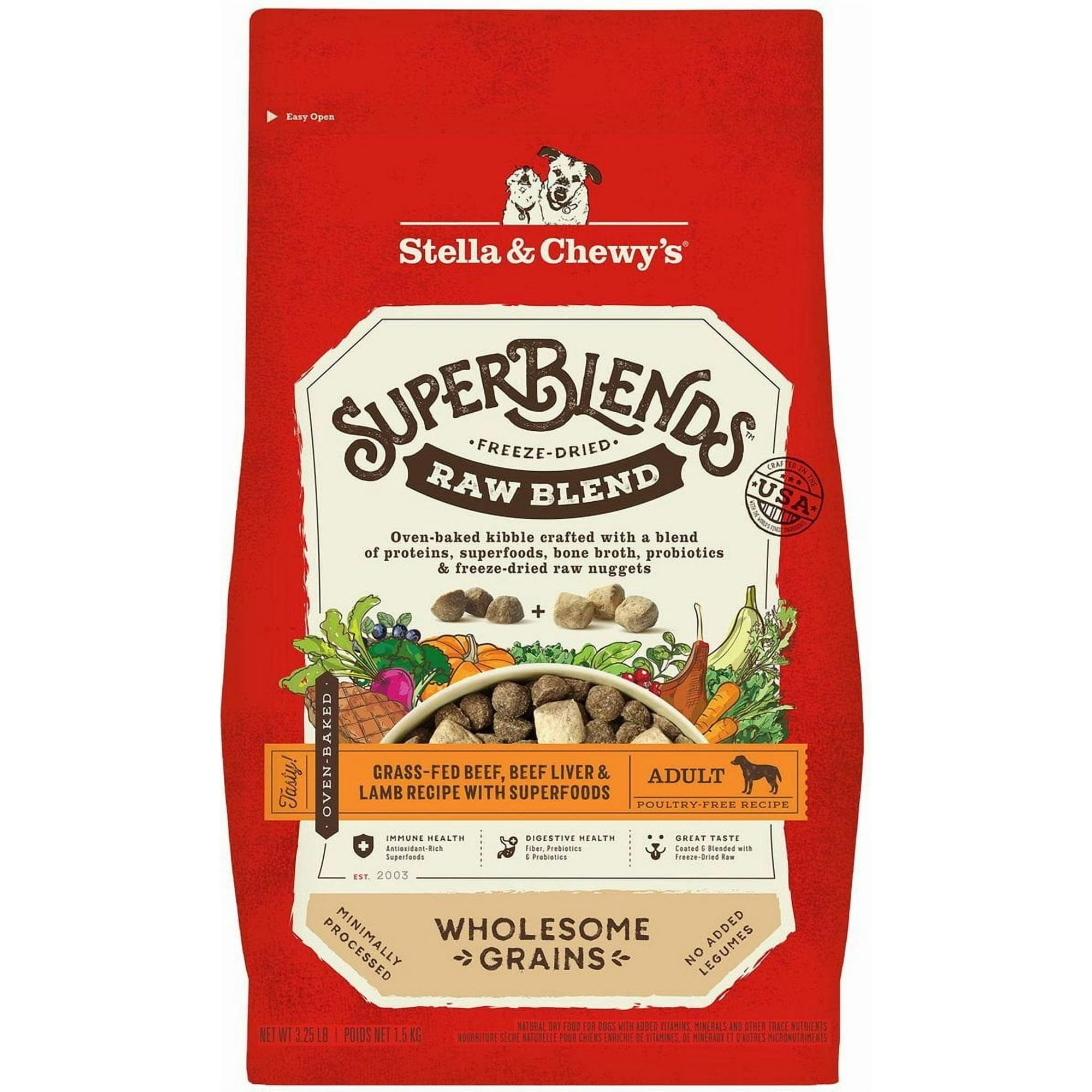 Click here for Stella & Chewys Superblends Raw Blend Wholesome Gr... prices