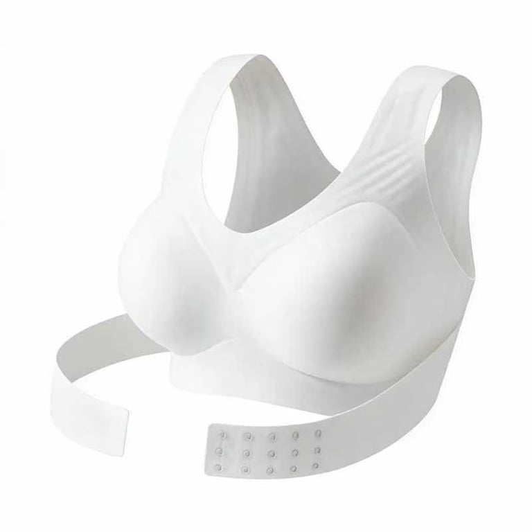 MOONDU Women's Posture Bra Front Closure Wireless Back Support Seamless ...