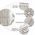 Black Beige Striped Bathroom Shower Curtains with 12 Hooks Polyester ...