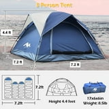 IC ICLOVER Camping Tent, 3-4 Person Dome Tent, Waterproof Lightweight ...