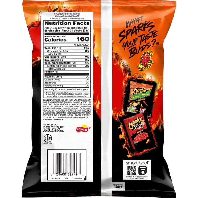 Cheetos Flamin Hot Nutrition Facts