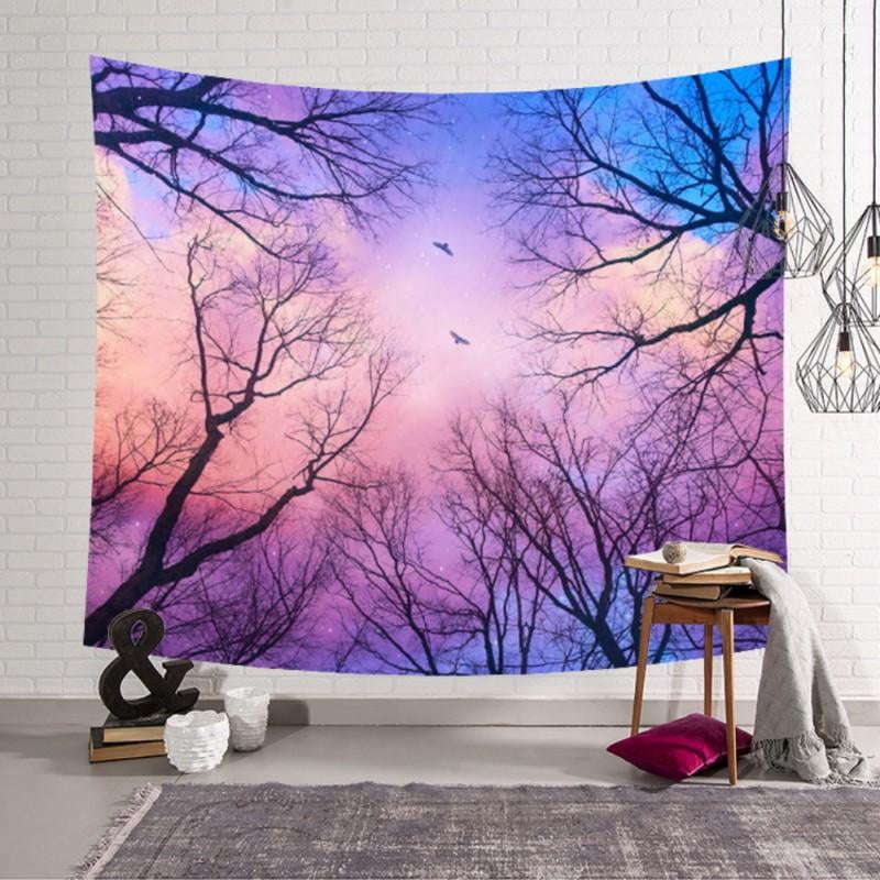 JANDEL Forest Starry Tapestry Starry Sky Tapestry Moon and Stars ...