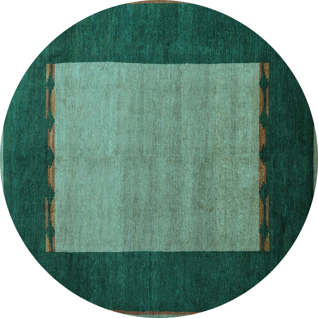 Ahgly Company Indoor Round Abstract Light Blue Modern Area Rugs, 6 ...