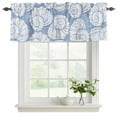 Light Blue Conch 2 Panels Kitchen Valance, Coastal Summer Ocean Beach ...