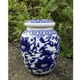 Decorative Blue and White Lotus Pattern Porcelain Storage Container or ...