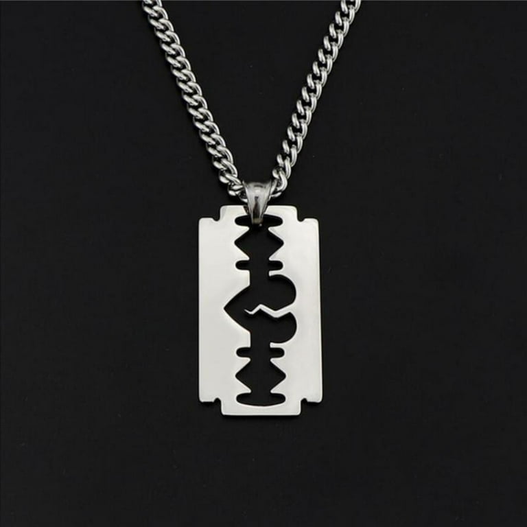 Razor Blade Heart Necklace