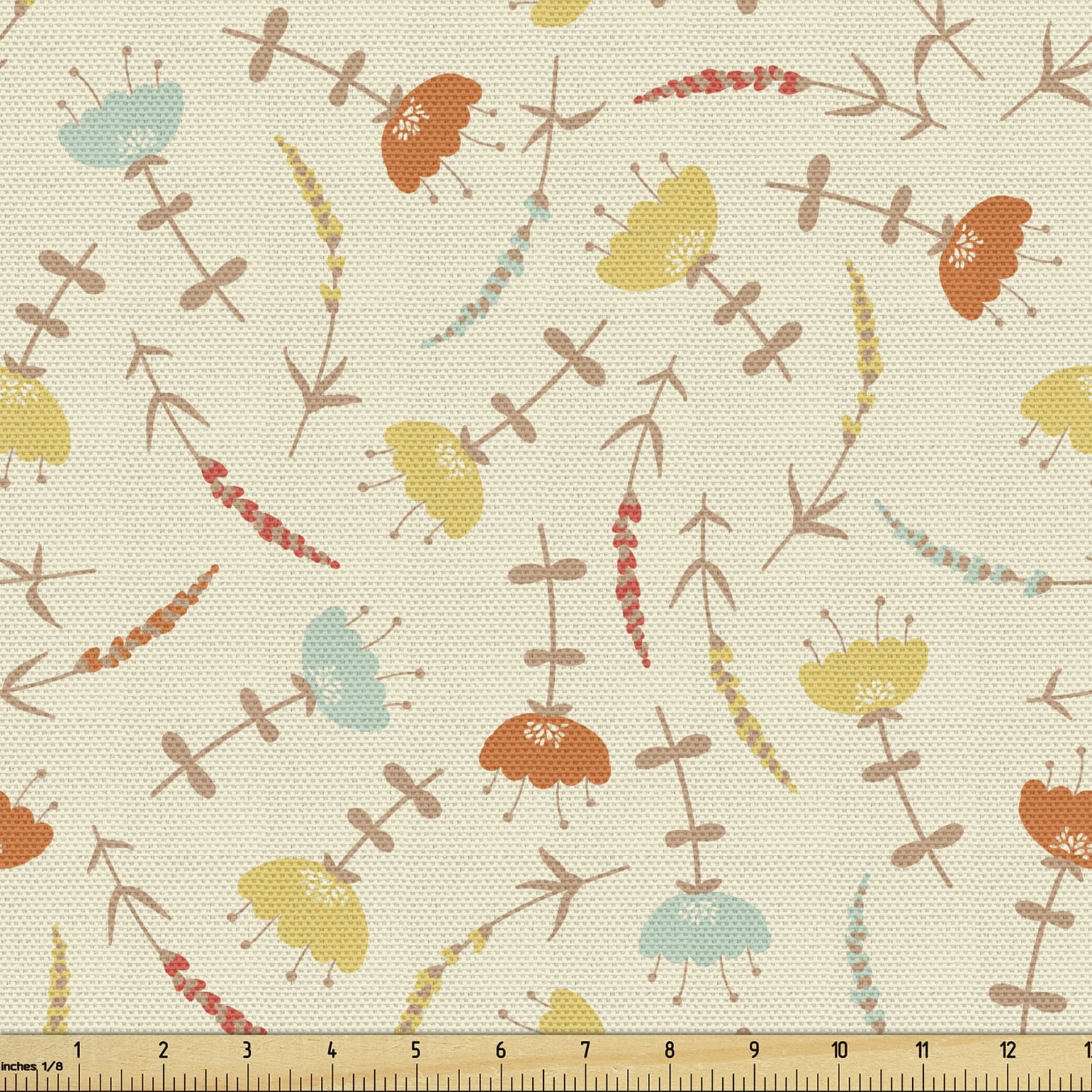 Botanical Fabric by the Yard Upholstery, Pattern of Burgeoning ...