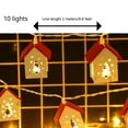 Christmas Tree Pattern Wooden String Lights, 6.6 Ft Warm Colored ...