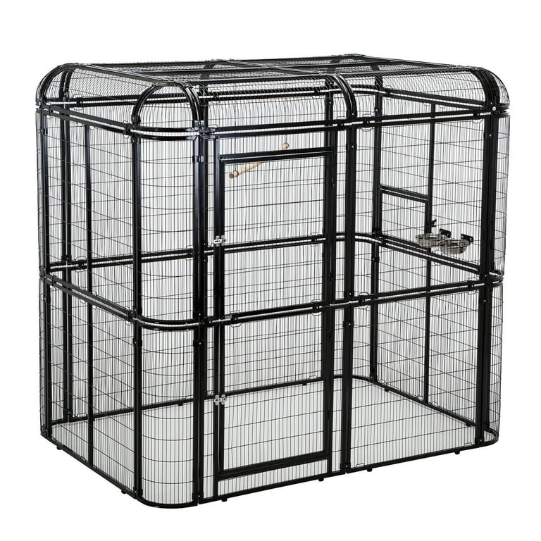 Walnest Outdoor Extra Large Bird Aviary Silver Black Large, 56% OFF