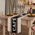 Cafe Vintage Buffalo Plaid Table Runner Floral Shabby Pattern ...