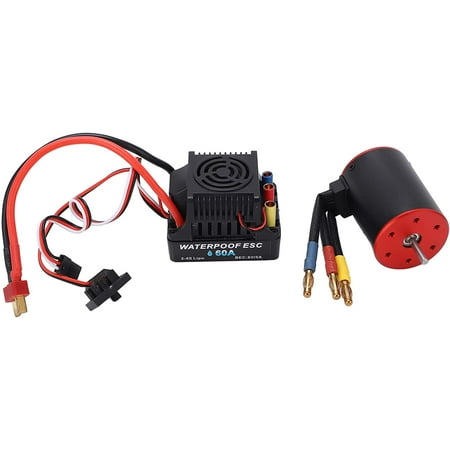 RC Brushless Motor ESC Combo Waterproof 3650 4300kv Motor 60A ...